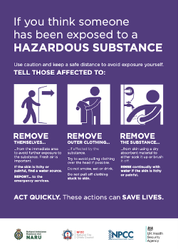 REMOVE. REMOVE. REMOVE: Guidance on hazardous substance exposure | ProtectUK
